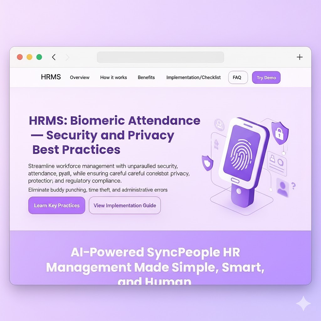 Biometrics in HRMS | Rimsha Imran | SyncOps